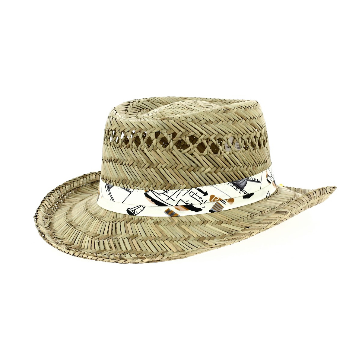 Veracruz Hut aus Stroh Gamblerform Reference: 4599 | Chapellerie Traclet